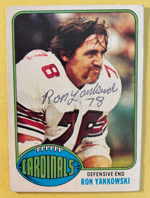 SIGNED RON YANKOWSKI 1976 TOPPS FOOTBALL CARD AUTOGRAPH - CARDINALS | eBay