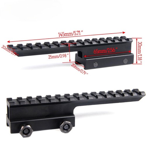 1Inch High Tactical Profile Riser Scope Mount for 20mm Picatinny Rail ...