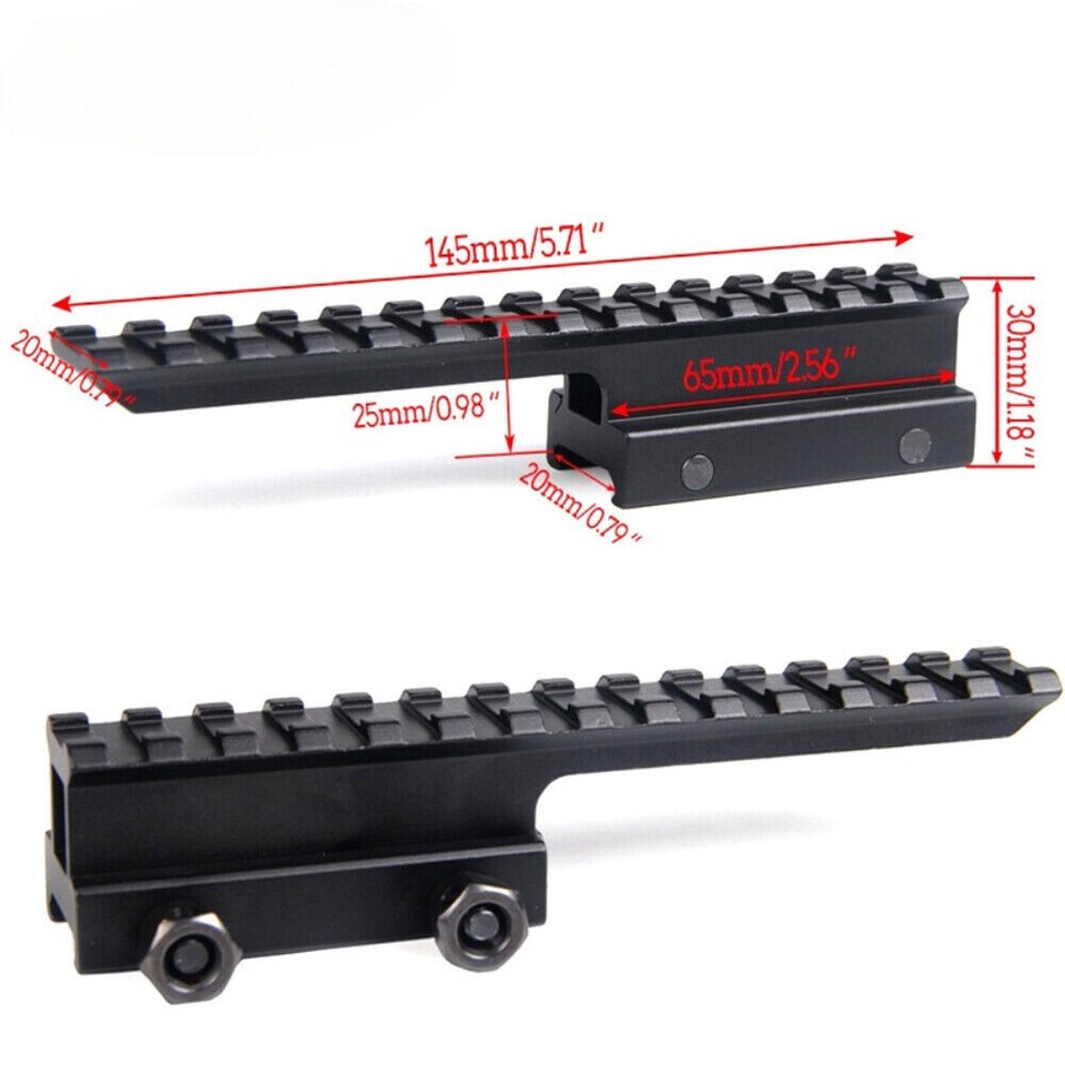 11mm to 20mm/20mm Base Scope Mount Dovetail Extend Picatinny Rail ...