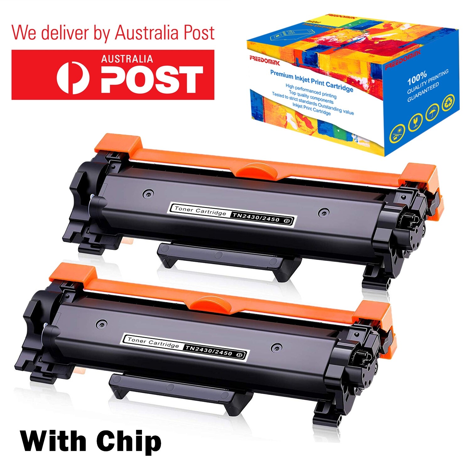 2 TN-2450 with Chip Toner for Brother MFC-L2713DW MFC-L2730DW MFC ...