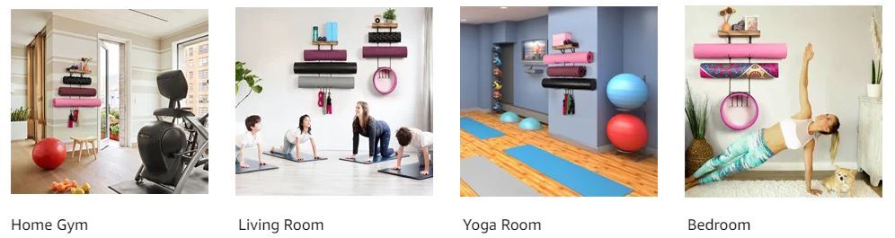 Yoga Mat Storage Rack Home Gym Equipment Storage Organizer Yoga Mat ...