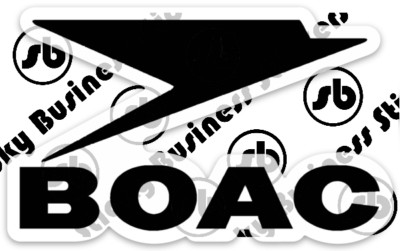 Vintage British Overseas Airways Corporation BOAC 3 inch Logo Sticker ...