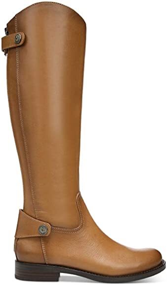 Sam Edelman Mikala Whiskey Block Heel Rounded Toe Zipper Leather Knee ...