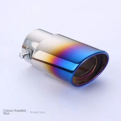 Exhaust Tail Pipes Muffler Slant Burnt Titanium Car Stainless Steel ...