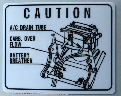 HONDA CBX CBX1000 CBX1000Z BATTERY BREATHER CAUTION WARNING DECAL | eBay UK