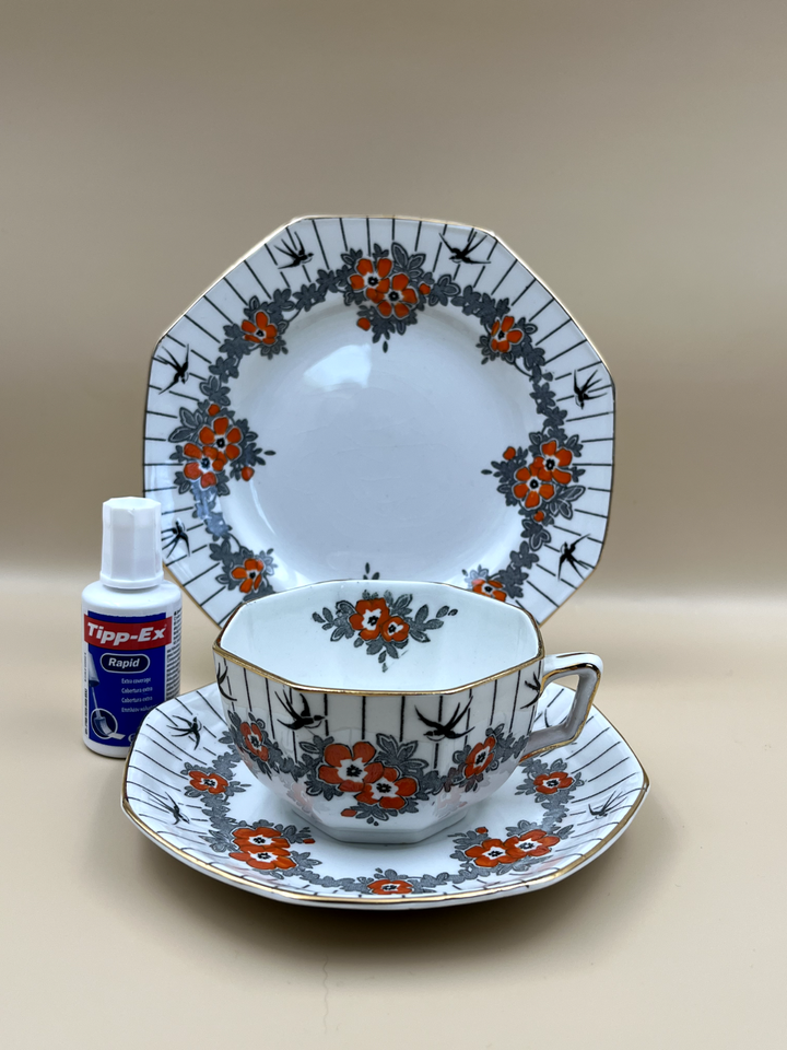 Art Deco tea trio, Whieldon Ware, made in England, [ARCADY] | eBay UK