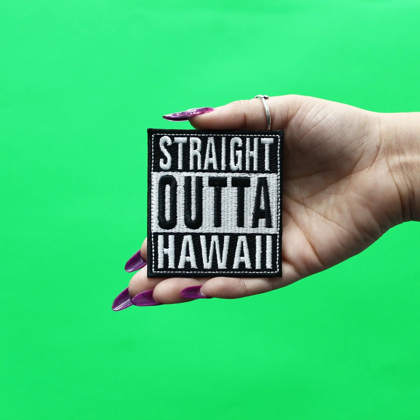 Straight Outta Hawaii Patch Embroidered Iron On | eBay