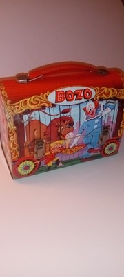 Vintage 1963 Bozo the Clown Lunch Box Aladdin Original Metal Dome No ...