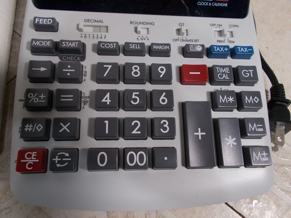 Canon P170-DH3 Printing Calculator 12-Digit Business Machine & Extra ...