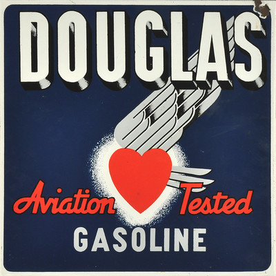 "DOUGLAS GASOLINE" ADVERTISING METAL SIGN | eBay