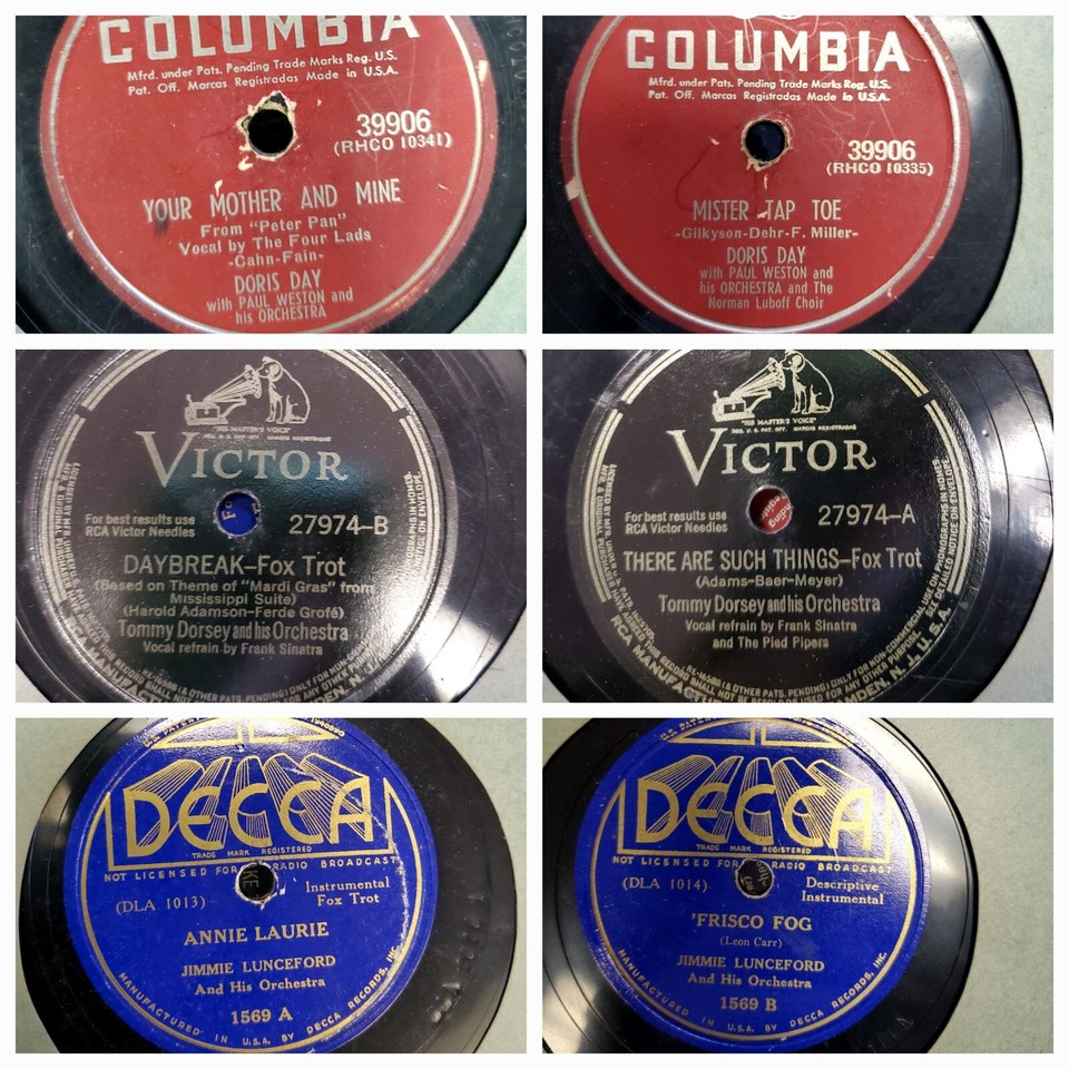 Huge Antique Lot Of 48 Classic Vinyl Record Album Collection 1930s ...