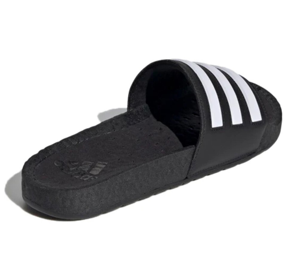 adidas Adilette Boost Slides 'Black White Stripes' 'white black stripes ...