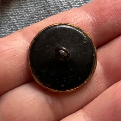 Antique Vintage Red Tinted Metal & Ivoroid Button - Flower Daisy - 7/8 ...