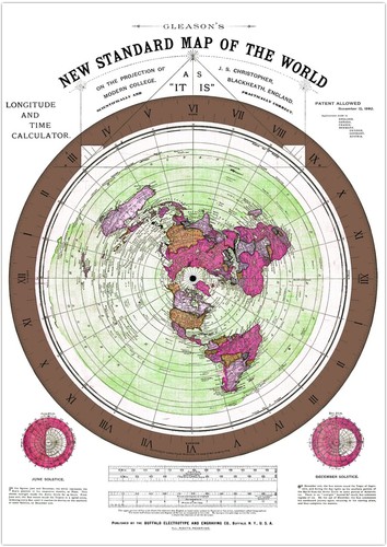 Flat Earth Map Alexander Gleason - 1892 Gleason's New Standard Map of ...