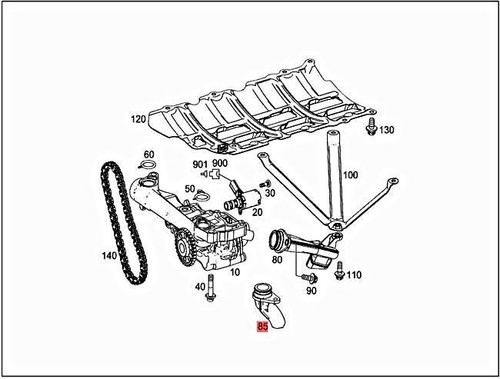 Genuine MERCEDES Oil suction pipe 2741800400 | eBay