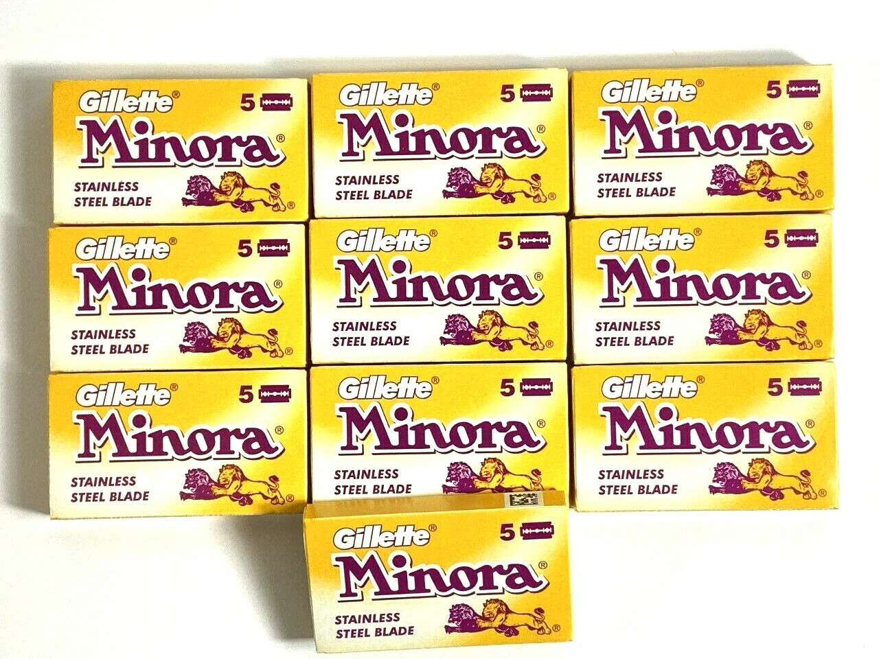 50 Gillette Minora Stainless Steel double edge Shaving Safety razor ...