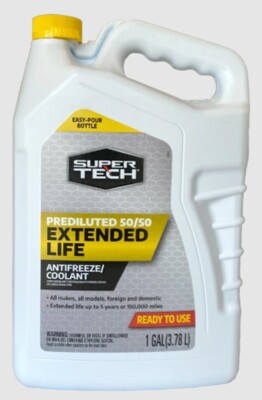 Super Tech Extended Life Prediluted 50/50 Antifreeze/Coolant, 1-Gallon ...