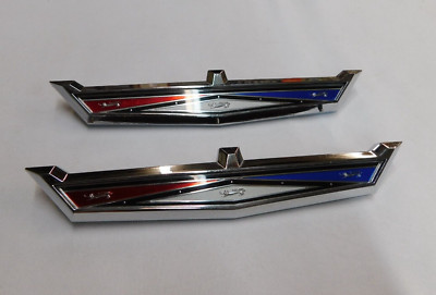 NOS OEM Ford 1963 Galaxie + 1964 Fairlane Roof Ornaments Emblems Trim ...