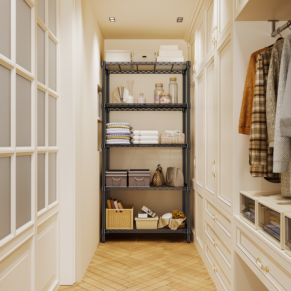 Heavy Duty MZG 5 Tier Shelves 14*35*69" Storage Rack Metal Wire ...