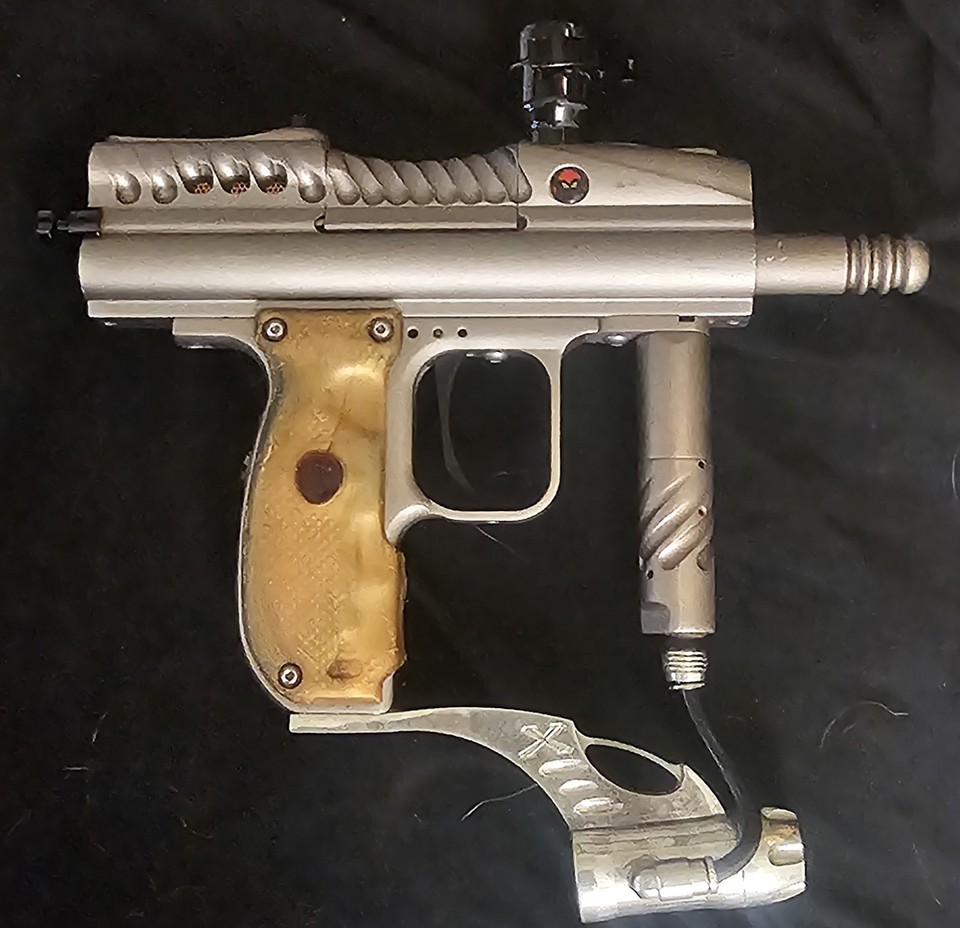 Warped Sportz Dark Angel IR3 Customized Engraving Backplate. Tan-Silver ...