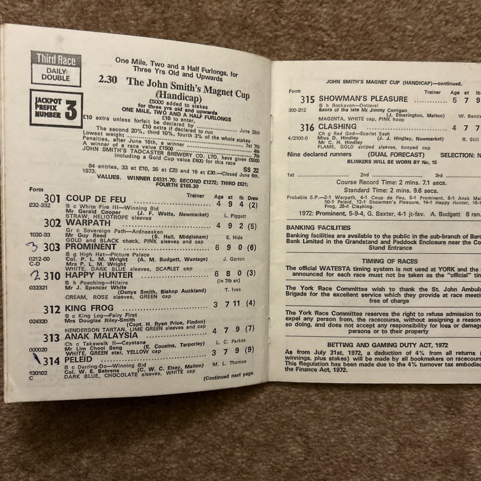 PELEID ( Taffy Thomas & Bill Elsey ) - 1973 JOHN SMITH'S CUP | eBay UK