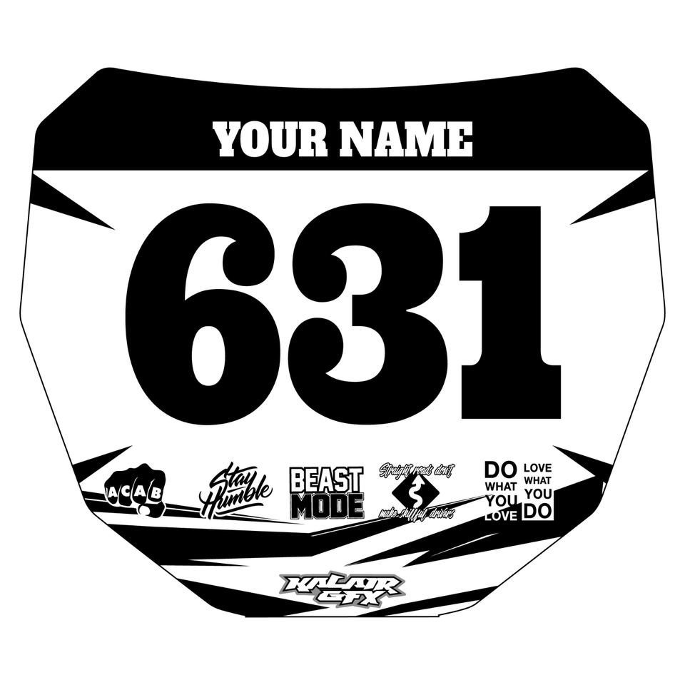 ODI DH Bike Number Plate - Personalized Racing Graphics with Your Name ...