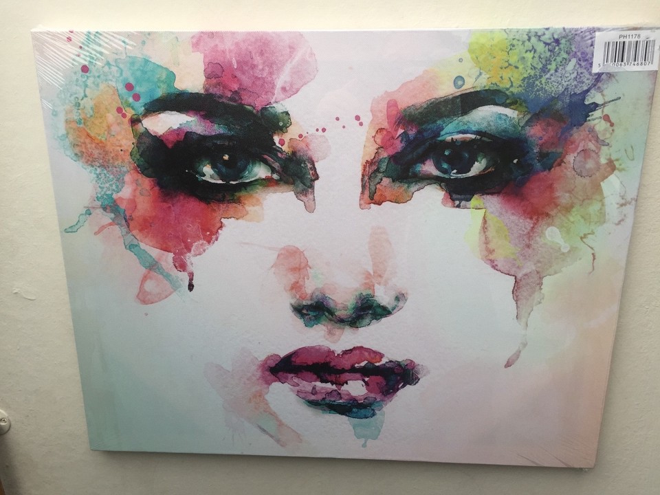 NEW ARTISTIC FACE PORTRAIT SMALL CANVAS PRINT SEALED SHRINK WRAPPED ...