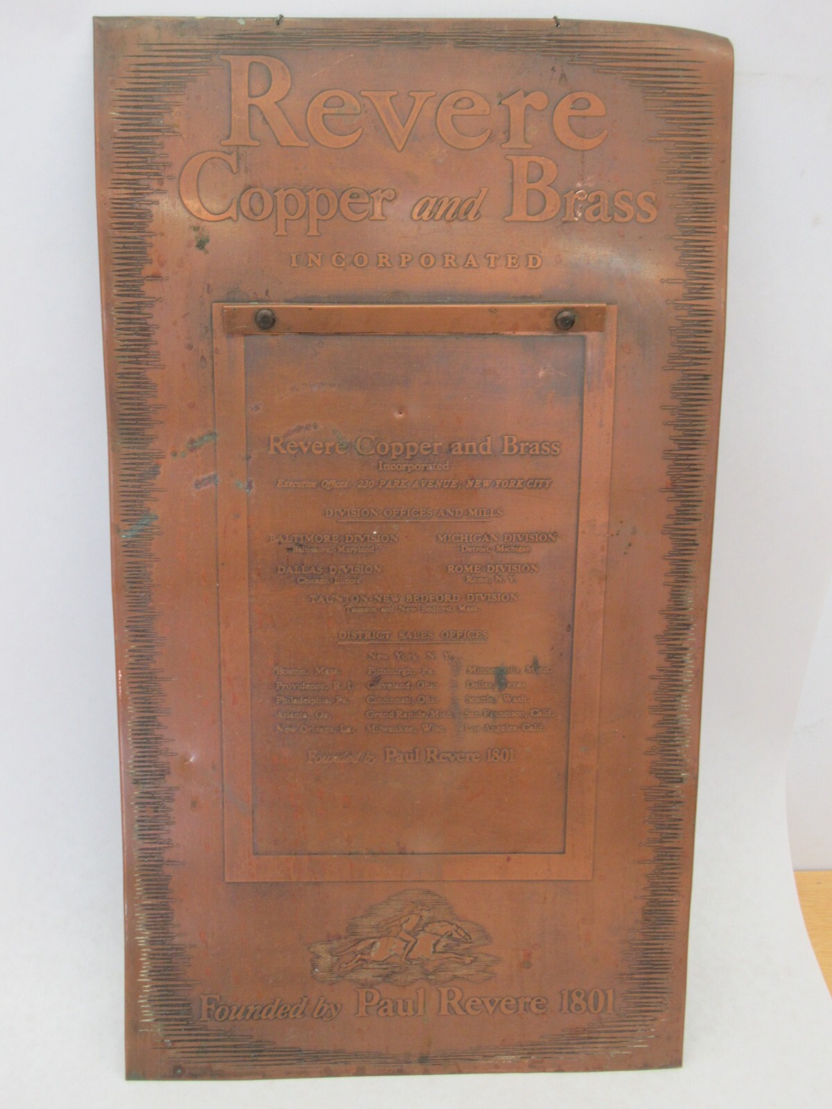 Antique Revere Copper and Brass Inc Advertising Calendar back? Grammies ...