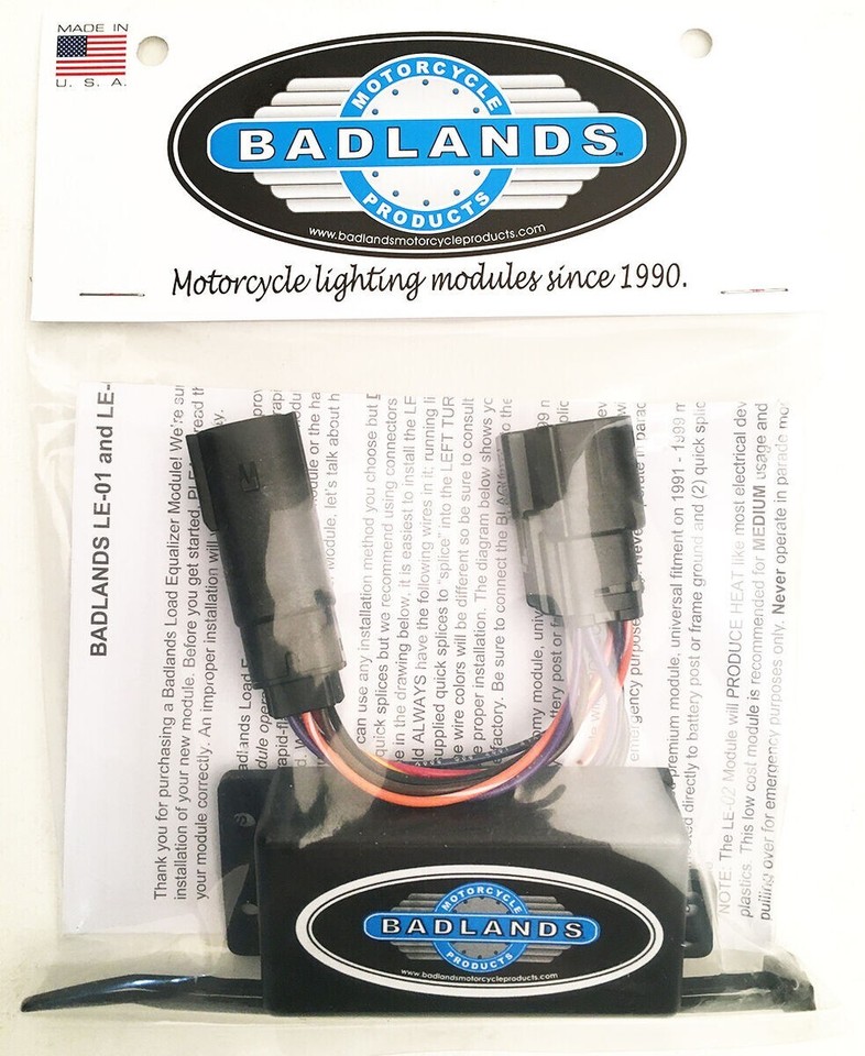 Badlands LE-03-SR LED Turn Signal Load Equalizer 10-13 Harley Roadglide ...