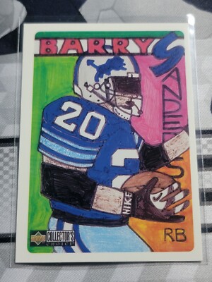 BARRY SANDERS 1998 UD CC Draw your own card #233. LIONS | eBay