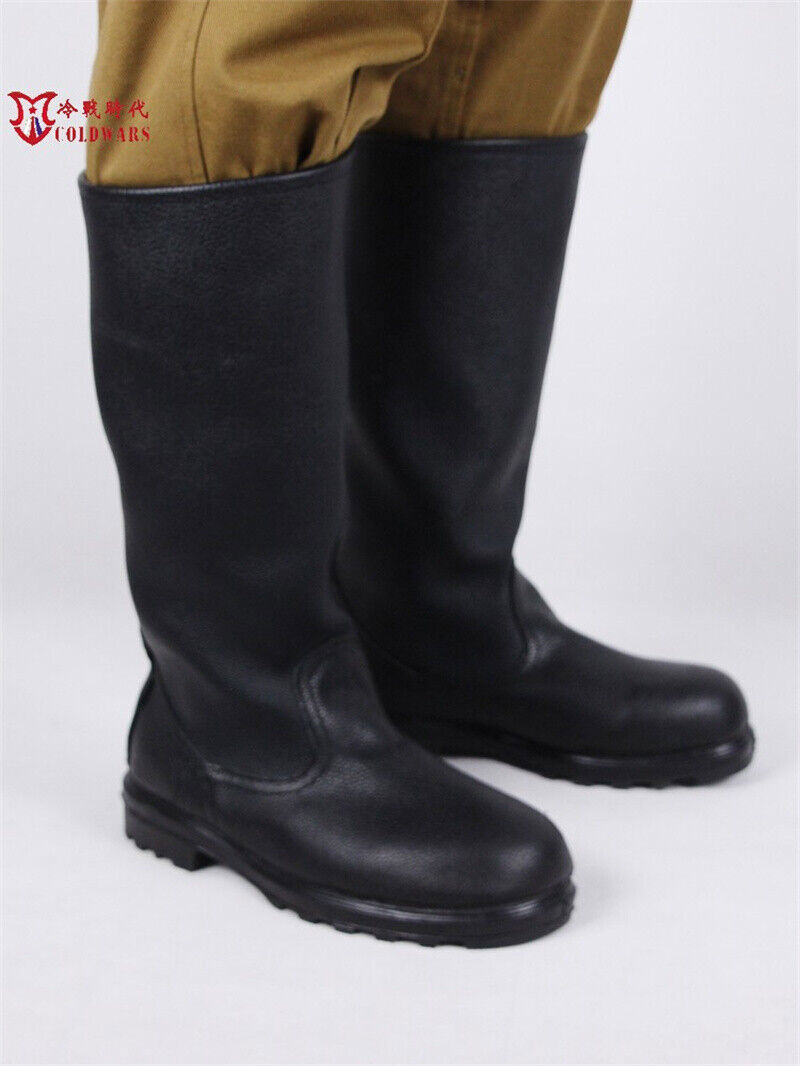 Russia Soviet Army Military Soldiers Vintage Combat Long Boots Black ...