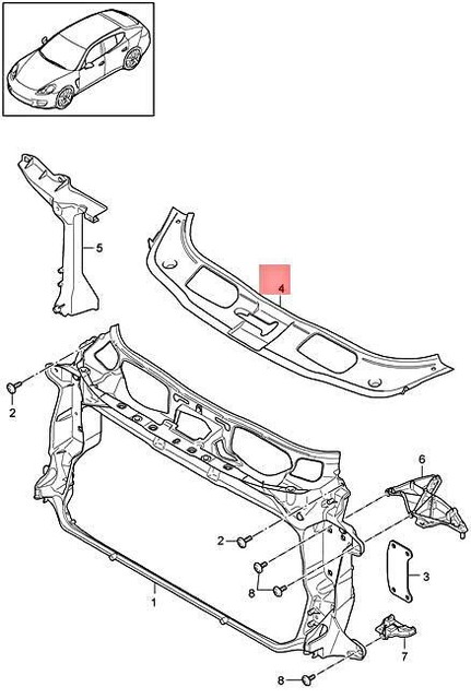 Genuine Porsche Closure Panel 970-504-811-01-1E0 for sale online | eBay