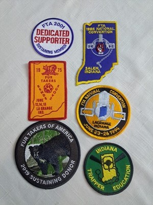 Vintage Lot Of Indiana Furtakers Trapper Jacket Patches | eBay