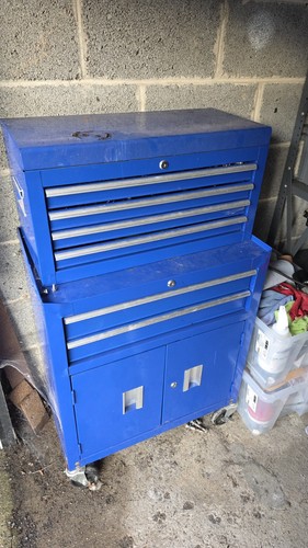 Halfords 6-Drawer Metal Tool Chest Blue (no keys) | eBay UK