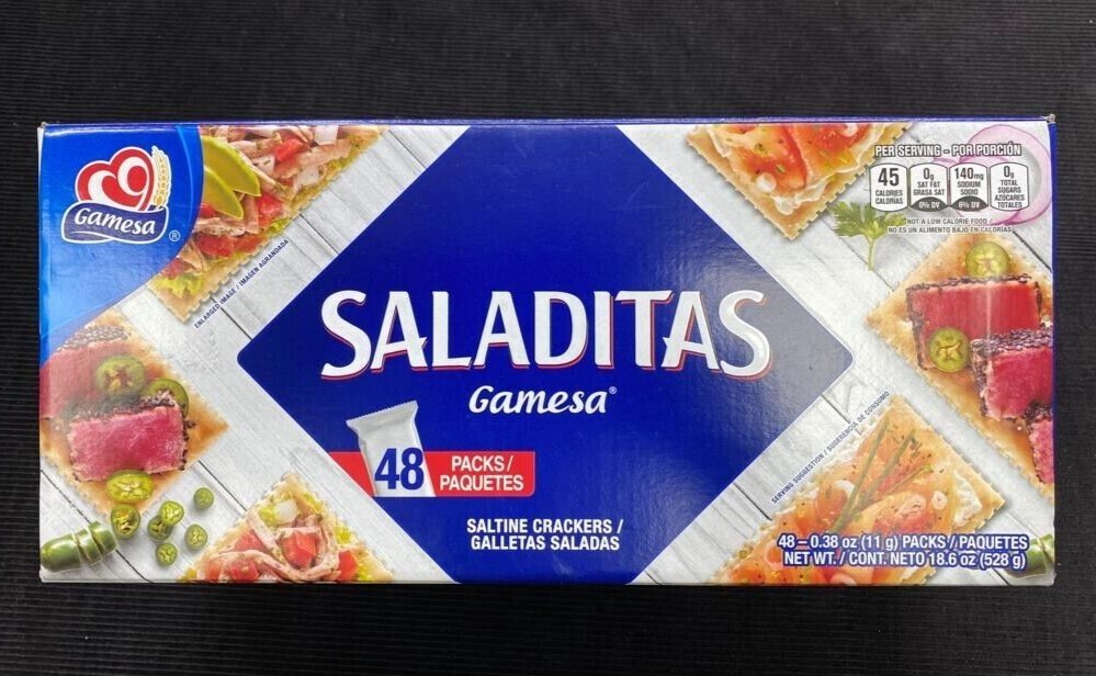 Gamesa Saladitas Saltine Crackers 48 Count 0.38 oz Packetines Galletas ...