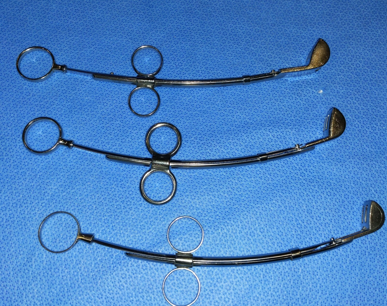 Set of 3 V. Mueller SHAMBAUGH Reverse Adenotomes 16mm blade. Length 9 ...