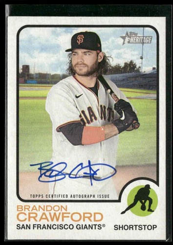 2022 Topps Heritage #ROA-BC Brandon Crawford Real One Autographs High ...