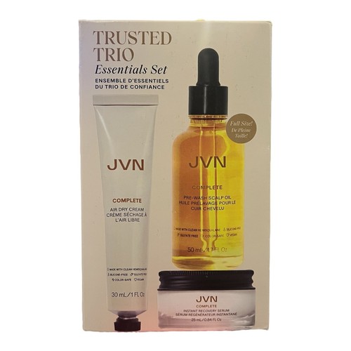JVN Trusted Trio Essentials Set - Air Dry, Scalp Oil, Recovery Serum ...