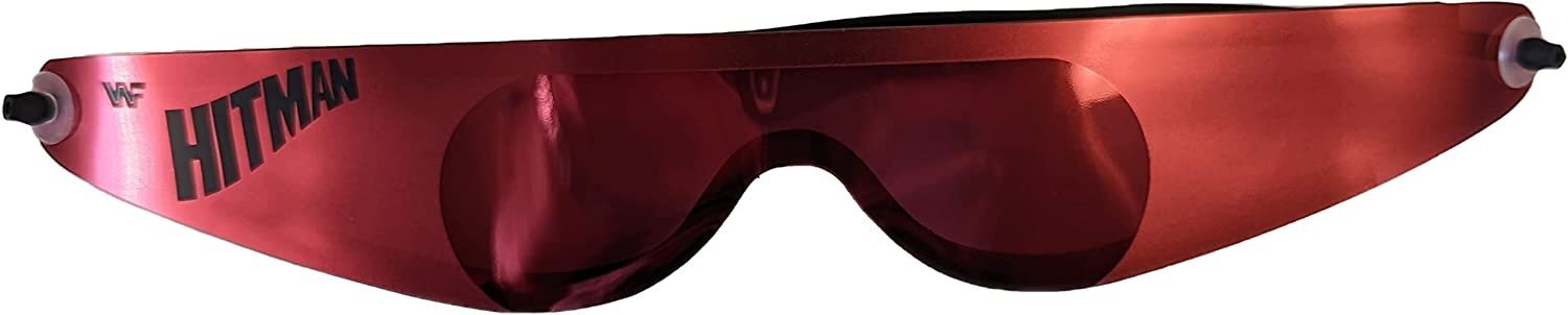 Hitman WWF Logo Pink Bret Hitman Hart Wrap Around Shades Sunglasses | eBay