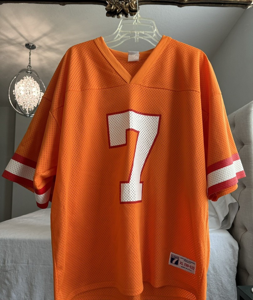 Tampa Bay Buccaneers Craig Erickson #7 Vintage 1994 Logo 7 NFL Jersey ...