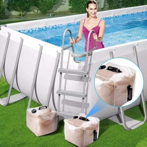 4 Pcs Pool Ladder Weights, Universal Pool Steps Weight Sandbag, Plastic ...