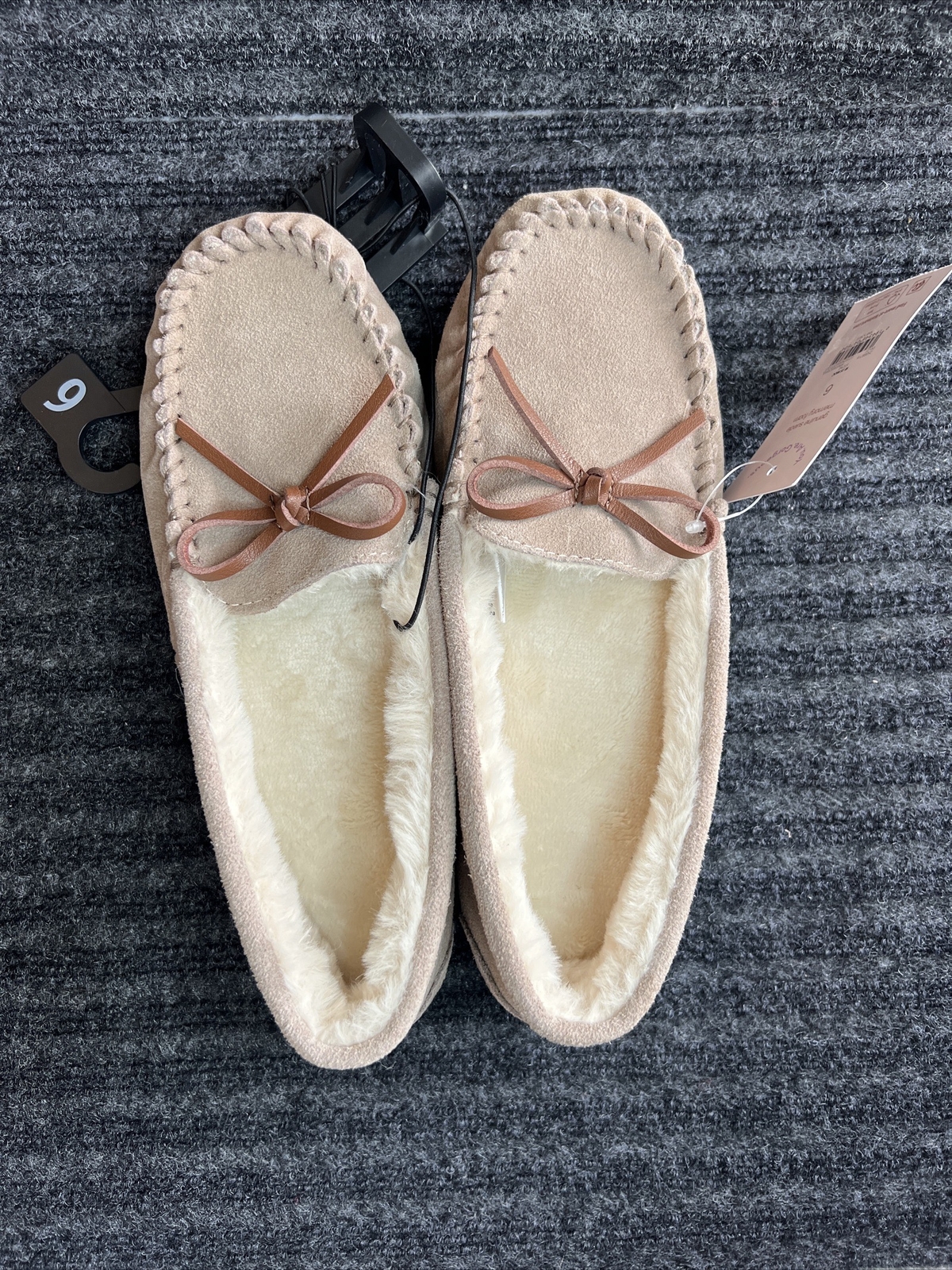 NEW Joyspun Taupe Suede Moccasins Slip On Shoes Women Size 6 | eBay ...