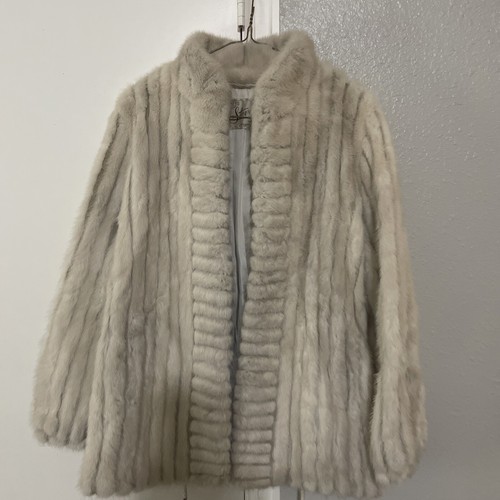 Steven’s Furs McCook Nebraska Fur Coat Very Unique Striped White Fur | eBay