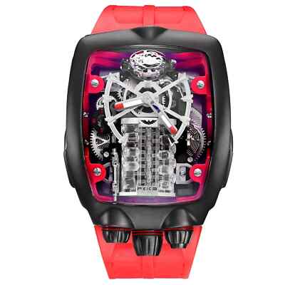 Luxury Waterproof Supercar-Themed Automatic Skeleton Watch for Men | eBay
