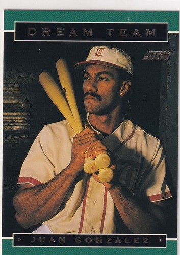 1993 SCORE DREAM TEAM JUAN GONZALEZ TEXAS RANGERS #7 BASEBALL MLB (JC ...