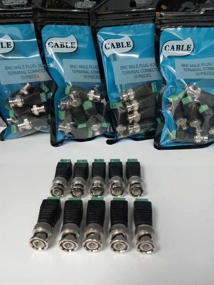 Bnc Male Plug Srew Terminal Connector CCTV Camera | eBay