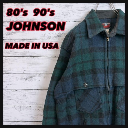 Johnson Woolen Mills USA made 80s90s all-over print wool mackinaw ...