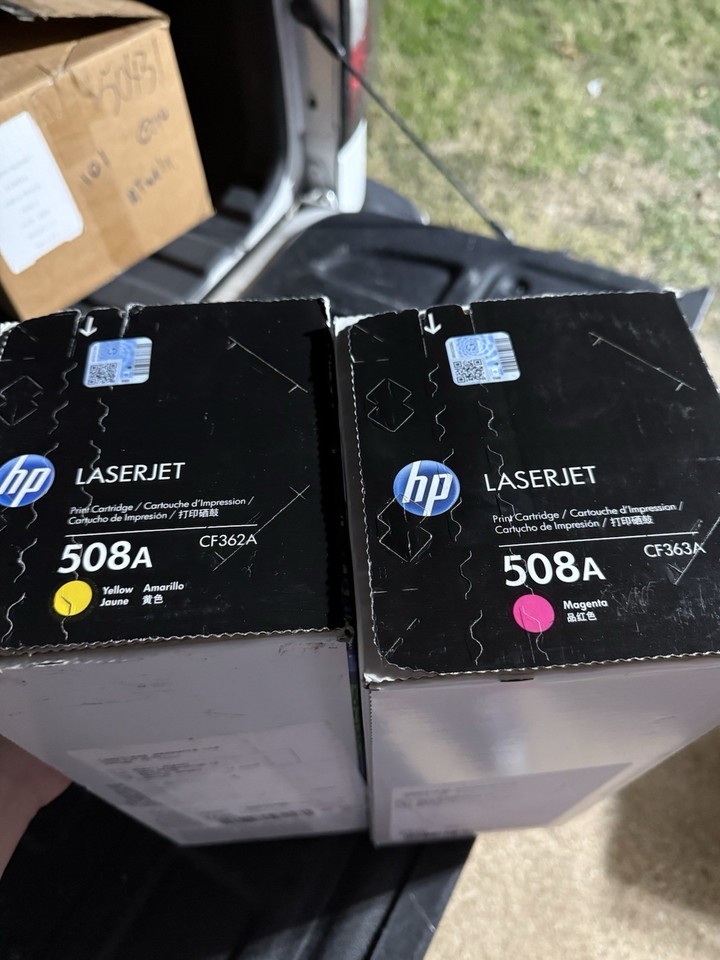 HP 508A Yellow Toner Cartridge for LaserJet CF362A & Magenta CF363A New ...