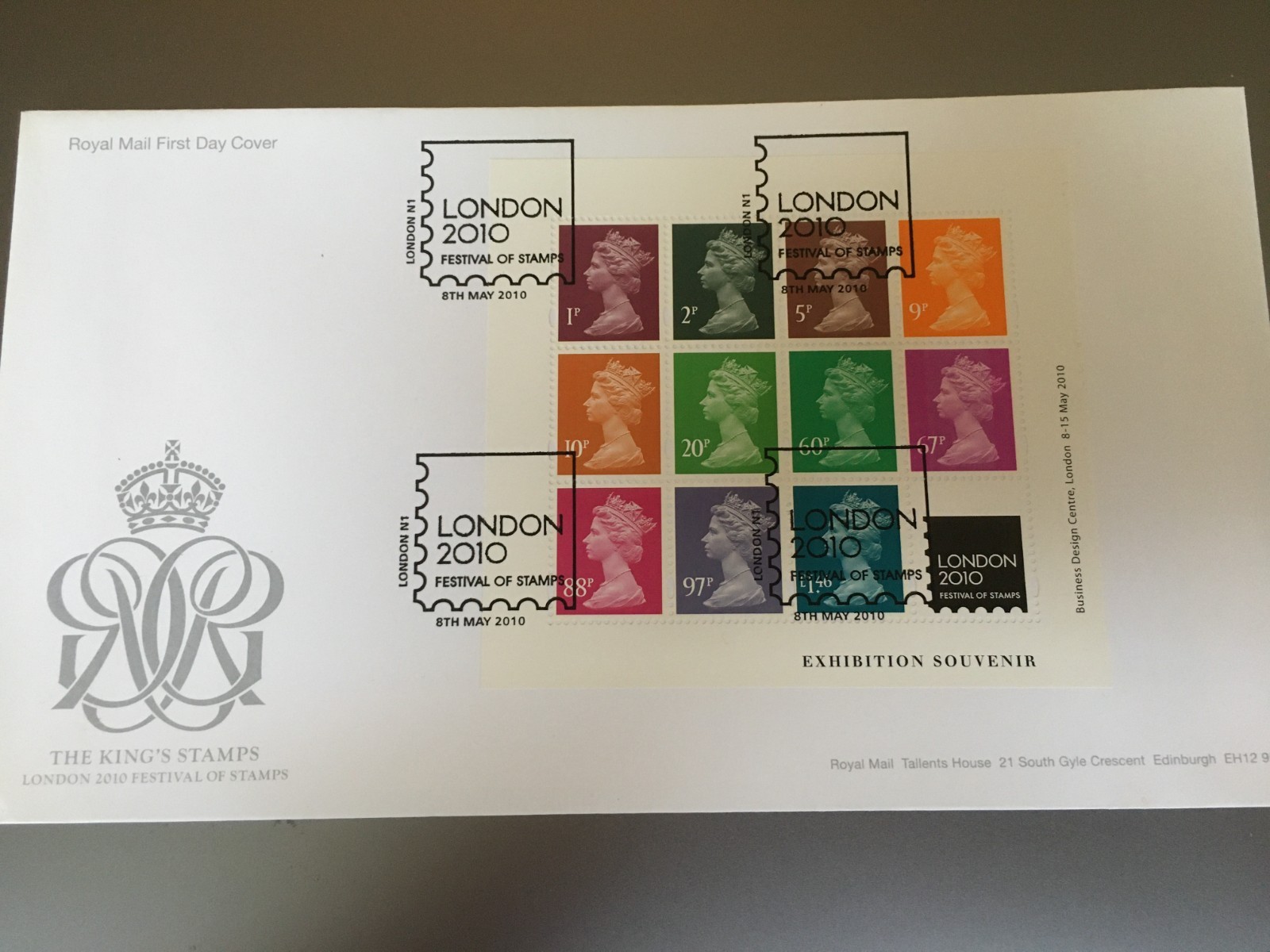 GB STAMPS RARE FIRST DAY COVER 2010 EXHIBITION SOUVENIR SHEET LONDON10 ...