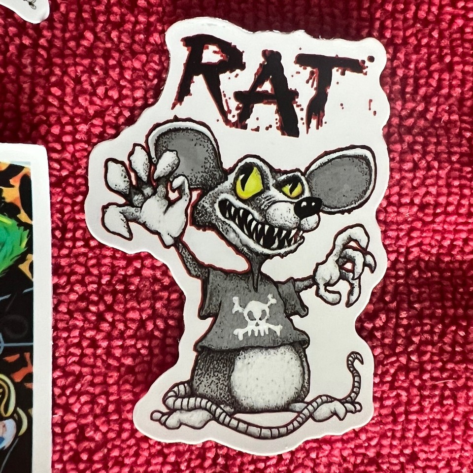 🔥 7 Rat Fink Mouse Ed Big Daddy Roth Hot Rod Art Vinyl Decal Sticker ...
